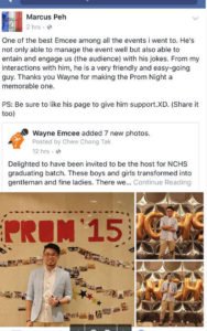 Prom Night Guest Testimonial - Emcee Singapore - Emcee Singapore